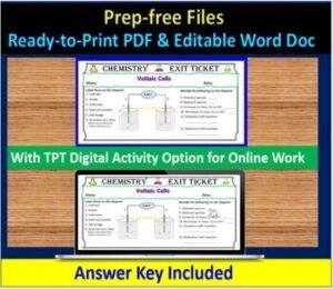 85 Chemistry Exit Tickets / Task Cards - A Whole Year of Chemistry ...
