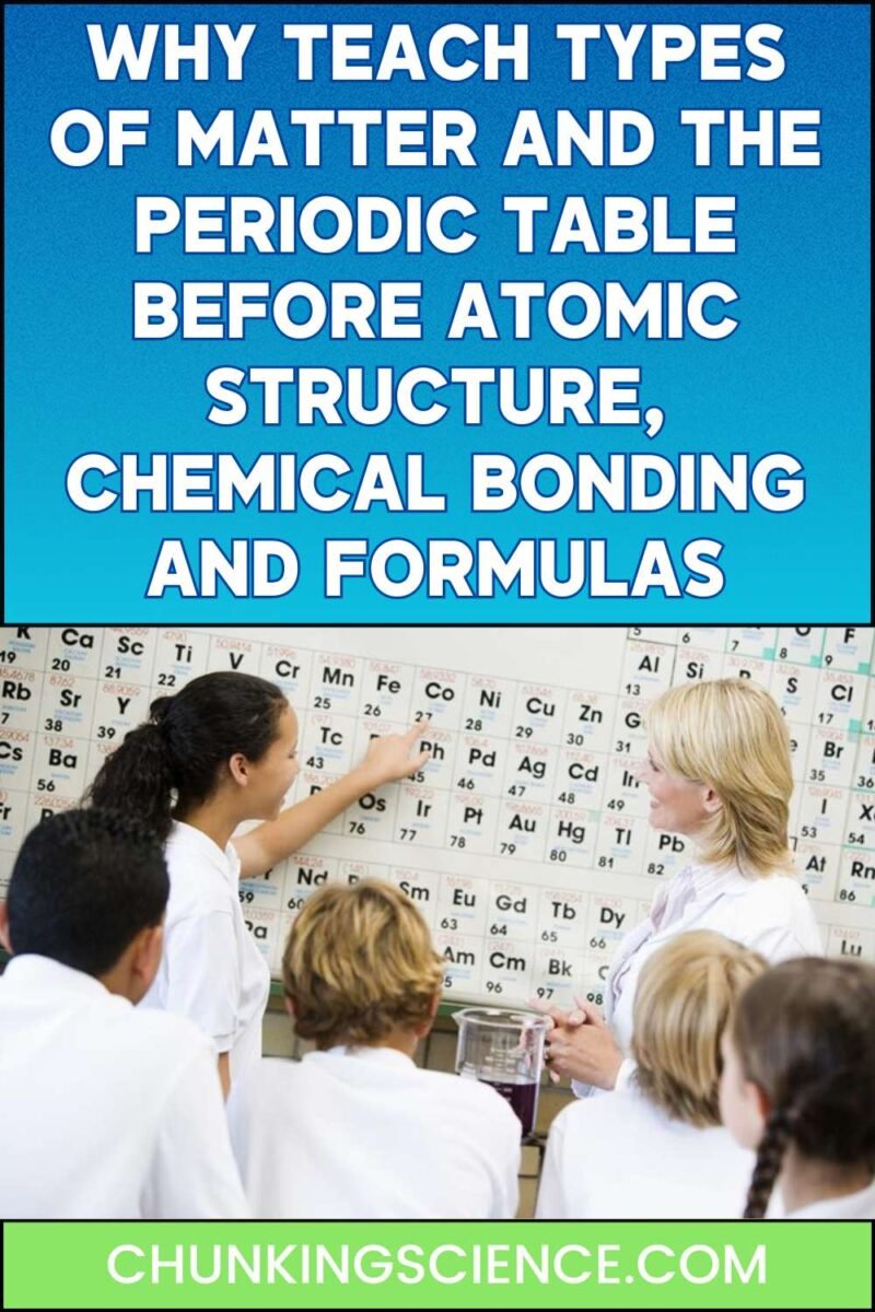 Why Teach Types of Matter and the Periodic Table Before Atomic ...